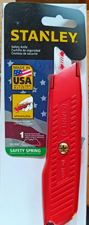 Stanley Self-Retracting Safety Utility Cutter Knife #10-189 | Lazada PH
