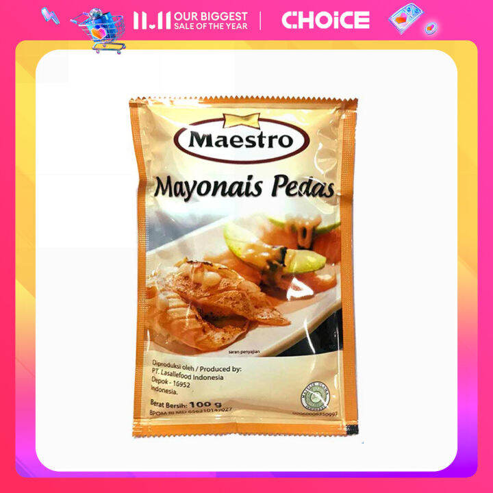 MAESTRO Mayonnaise Pedas Sachet 100 gr | Mayonaise mayones mayo pedas ...