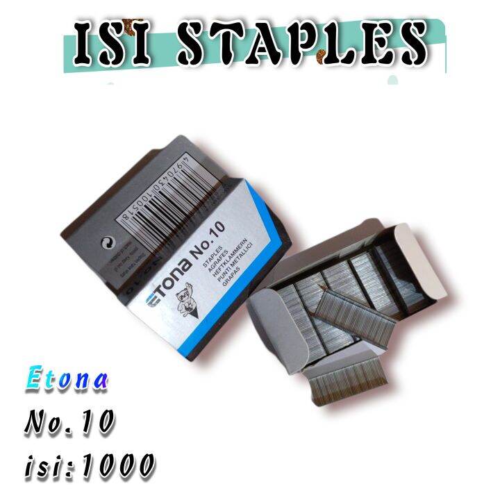 isi staples kecil no.10 (isi 1000 pcs) √ isi stapler √ staples | Lazada ...