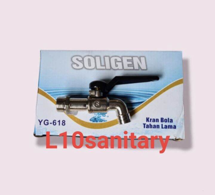 Kran Bola Soligen Gagang Hitam / Kran Bola 618 Soligen 1/2” 3/4 ...