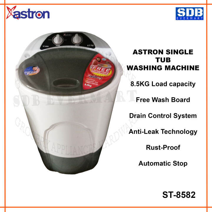 Astron 8.5kg Capacity Single Tub Washing Machine (ST-8582) | Lazada PH