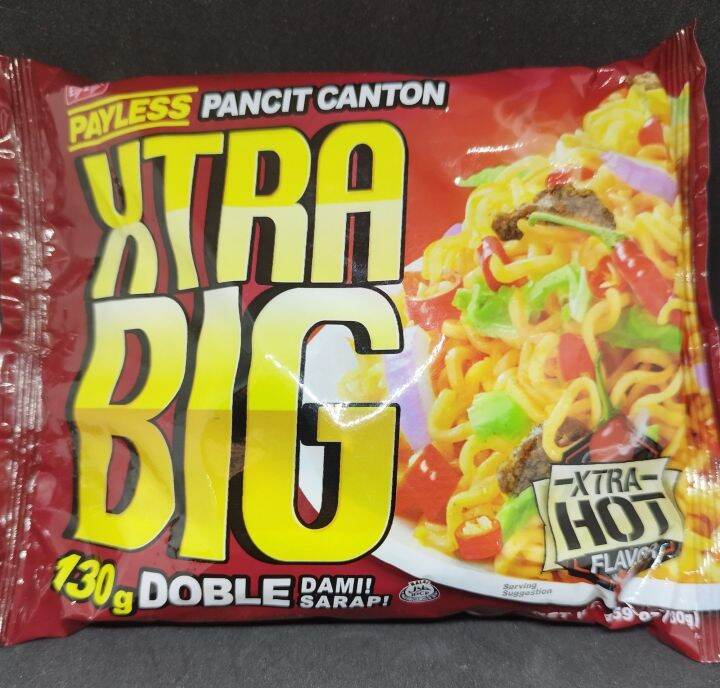 Payless Extra Big Pansit Canton Extra Hot Flavor, pack of 5 | Lazada PH
