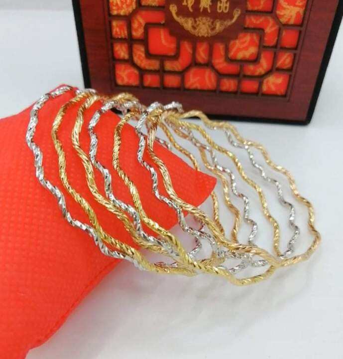 Legit 10k 7 Days Tri Color Bangles Non Tarnish Not Fading High Quality ...