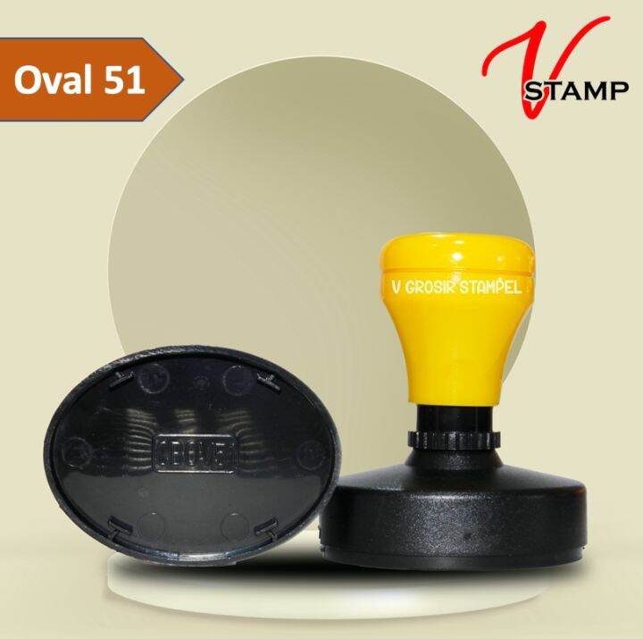 Gagang Stempel Warna Oval Ukuran 51 MM / GROSIR BAHAN STEMPEL FLASH CB ...