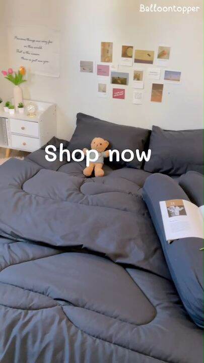 Topper 8นิ้ว ท็อปเปอร์โรงงานขายตรง（3F 5F 6F) ใยหนาพิเศษ 4 ชั้น งานไทยความหนา8นิ้ว ใยขนห่านเทียม ...