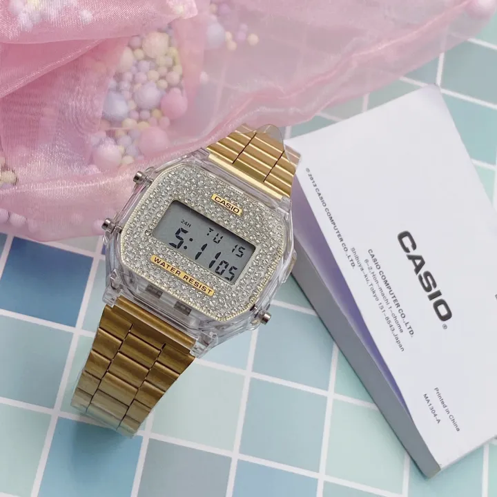 watch house นาฬิกาข้อมือผู้หญิง ระบบดิจิตอล หนเาปัดล้อมเพชร ราคาถูก ...