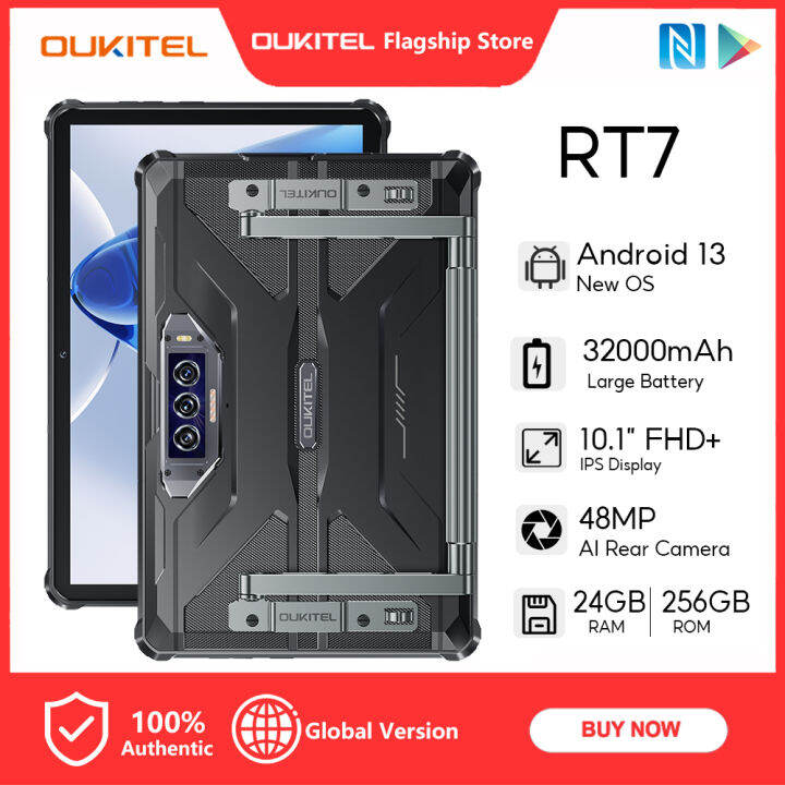 OUKITEL RT7 TITAN 5G Rugged Tablet 10.1" FHD+ 32000mAh 24GB+256GB Tablet 48MP+20MP Tablets PC ...