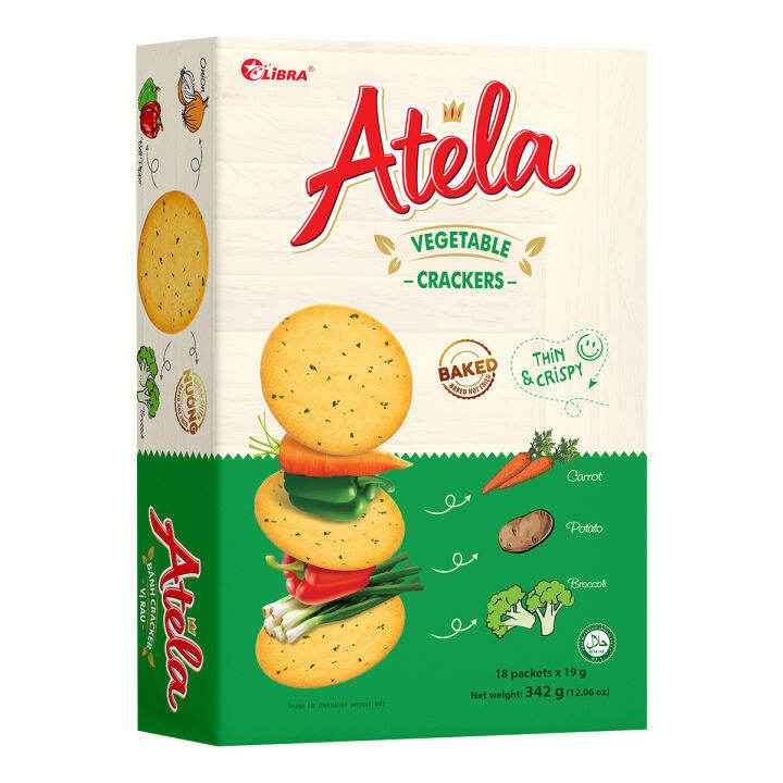 Bánh Atela Cracker vị rau 342g | Lazada.vn