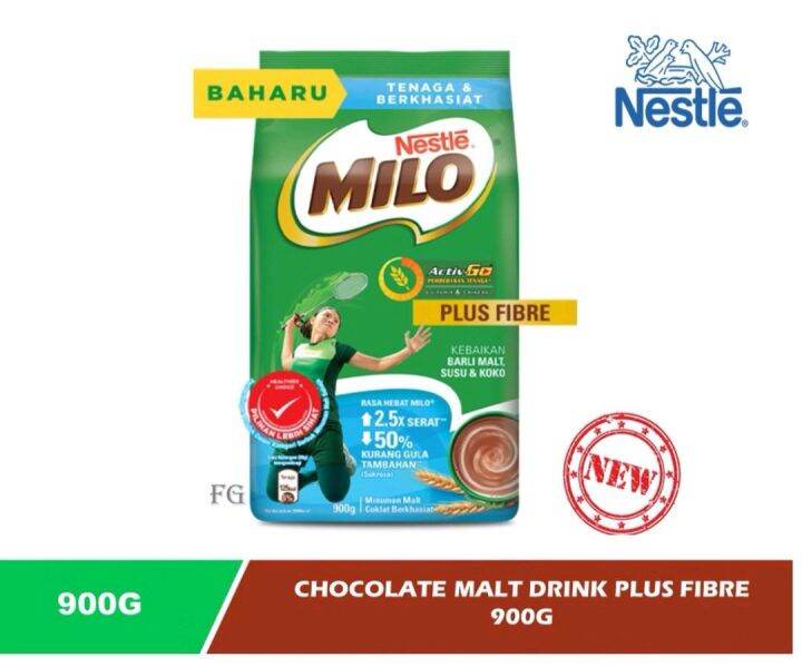 Nestle Milo Plus Fibre (Refill pack) 900g | Lazada