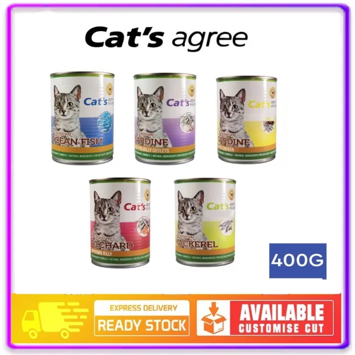 Cat's Agree Premium Cat Canned Food 400g /Makanan Basah Kucing Tin /Cat ...