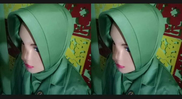 hijab psh Persit model tali dan kancing | Lazada Indonesia