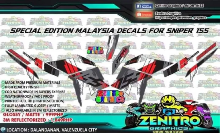 Decals for Sniper 155 Reflectorized | Lazada PH