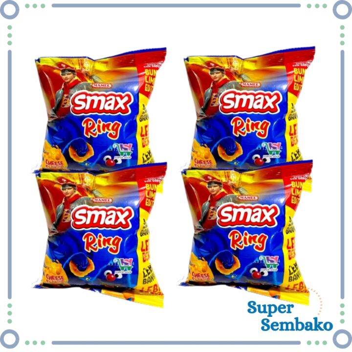 SNACK MAKANAN RINGAN SMAX RING CHESEE RASA KEJU 20gr RENCENG ISI 10 ...