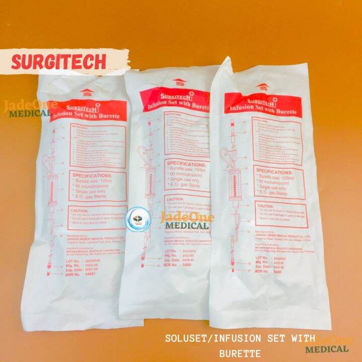 SURGITECH Soluset / Infusion Set with Burette | Lazada PH