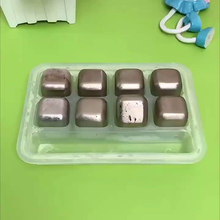Ais Batu Guna Semula Stainless Steel Ice Cubes Set Reusable Chilling Stones for Cooling Cube ...