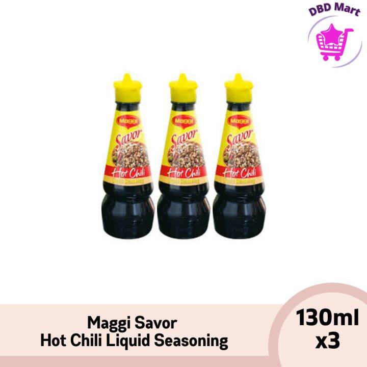 Maggi Savor Hot Chili Liquid Seasoning 130ml x3 | Lazada PH
