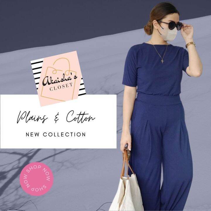 COTTON KNITTED COORDS / SET BLOUSE AND PANTS FREESIZE | Lazada PH