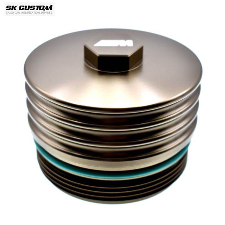 เหมาะสำหรับ BMW ฝาครอบตัวกรองน้ำมันอะลูมินัมอัลลอยตัวกรอง N20 N26 N51 ...