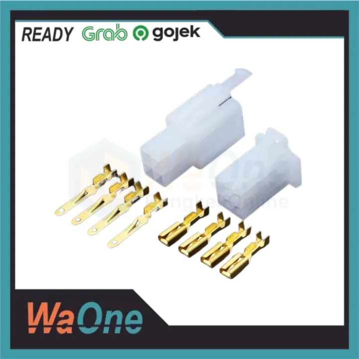 Socket Konektor Kecil 4 Pin Male/Female Dengan Skun Soket Kabel Motor ...