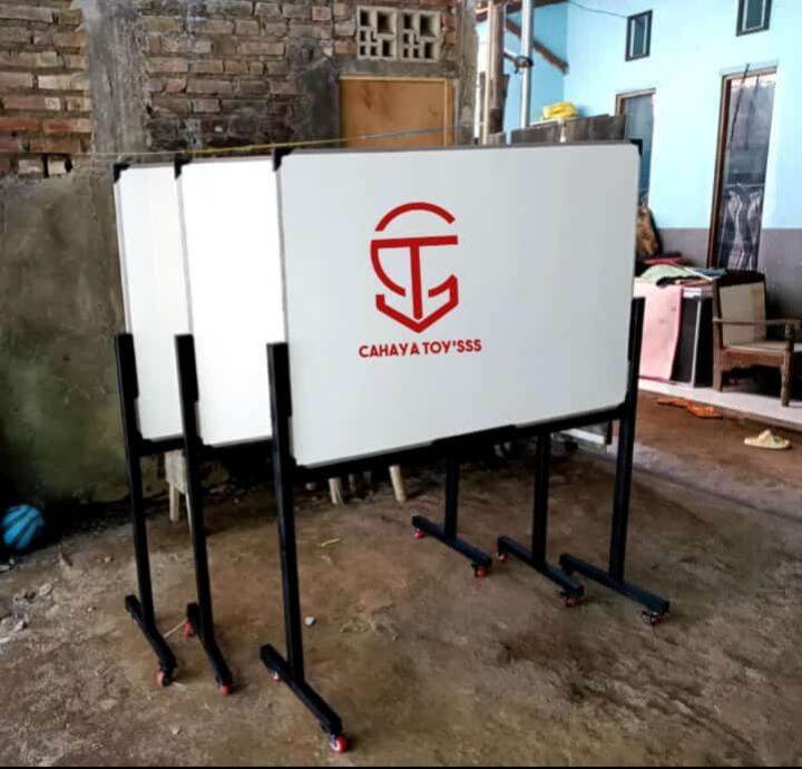 Papan Tulis Whiteboard 60x90 cm + Standing Besi | Lazada Indonesia