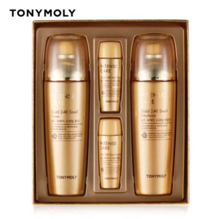 tony moly intense care gold 24k snail set | Lazada
