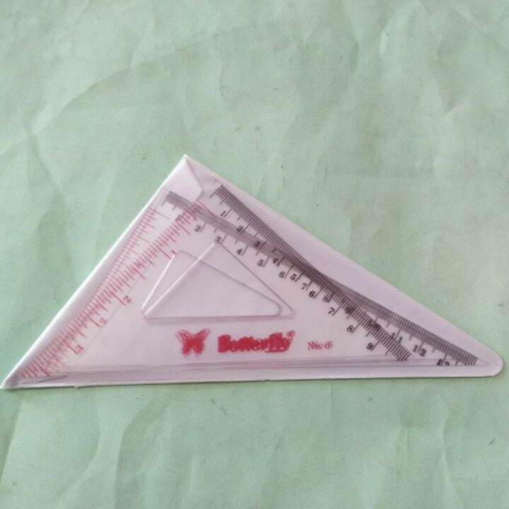 penggaris segitiga butterfly no. 6 isi 2 | Lazada Indonesia