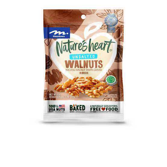 Meadows Nature’s Heart Unsalted Walnuts 100g | Lazada PH