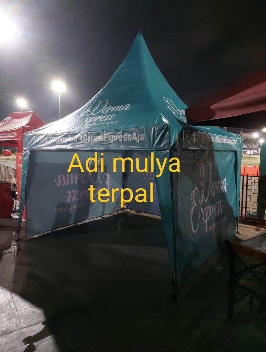 tenda promosi 3x3 tenda stand branding model kerucut penutup tiga sisi ...