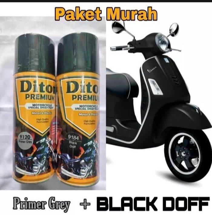 Paket Hemat Pylok Pylox Diton Premium Black Hitam Doff 9184+ Primer ...