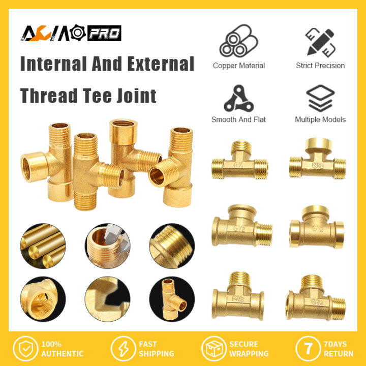 AumoPro 1PC Brass Pipe Fitting Water Oil Gas Coupler Connector Adapter ...