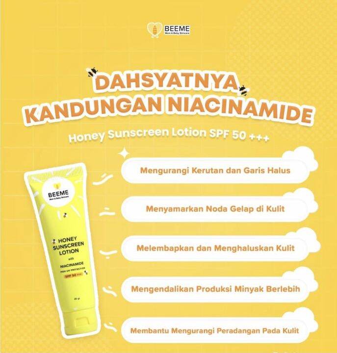 Beeme Honey Sunscreen Lotion SPF 50 | Lazada Indonesia