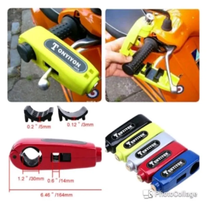Grip Lock Kunci Gembok Anti Maling Hand Grip Sepeda Motor kunci tuas ...
