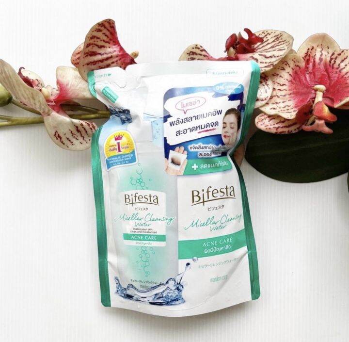 360 ml. ผลิต 01/23 Bifesta แบบถุงเติม Micellar Cleansing Water Acne ...