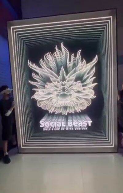 Custom Wall Mirror Light Advertising Decoration Led Wall light Abyss ...