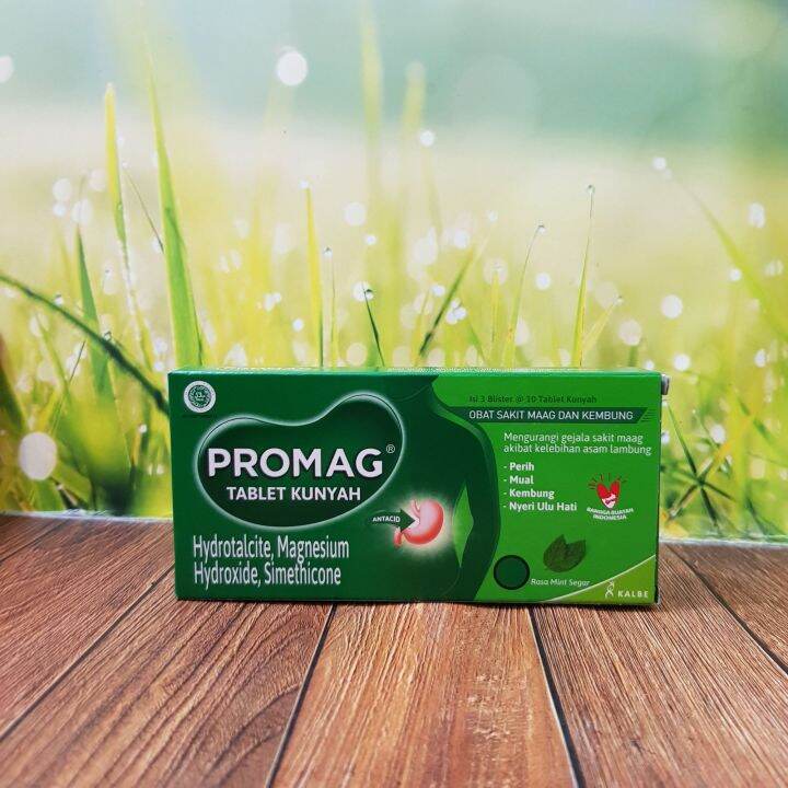Promag Tablet Box/3 Blister isi 10 Tablet - Obat Sakit Maag Dan Kembung ...