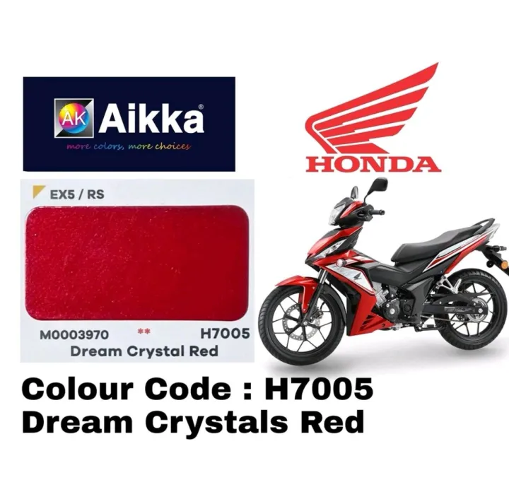 Honda motor paint Model EX5/RS of AIKKA H7005 DREAM CRYSTAL RED with standard clearcoat finish ...