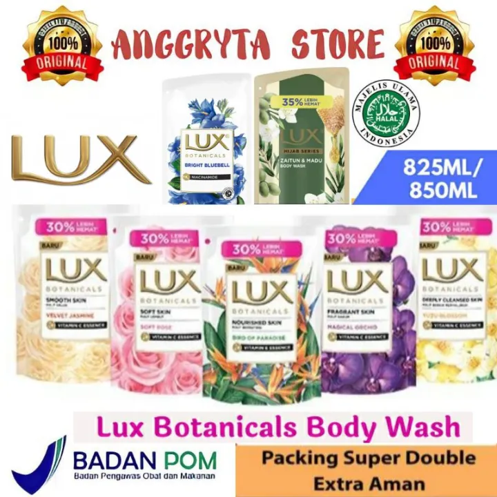 LUX Botanical Body Wash Sabun Mandi Cair 900ml Kemasan Baru Refill 825mL | Lazada Indonesia