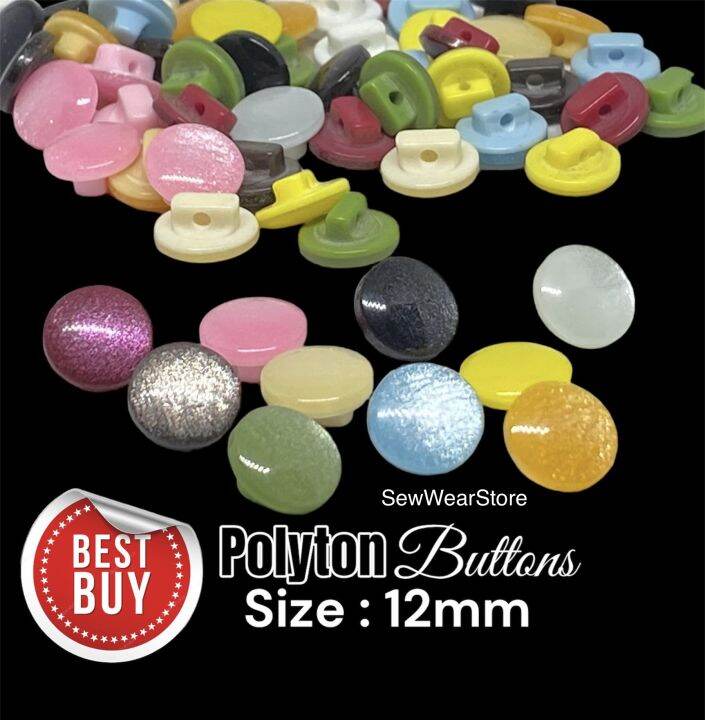 [Polyton] Barong Buttons Polyton Fancy Shank size 18 (12mm) ***sold per ...