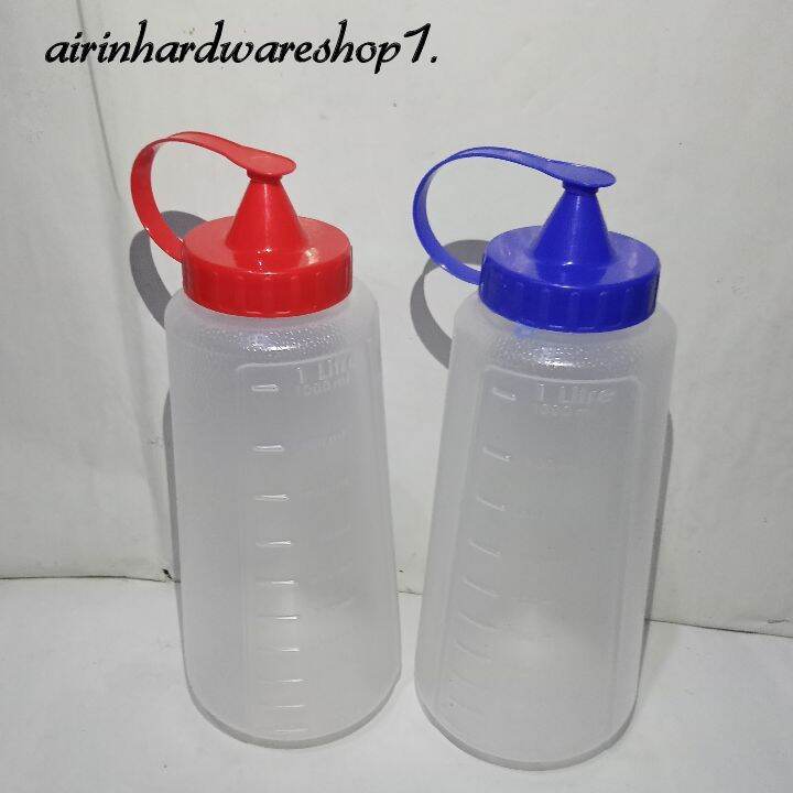Botol kecap 1 liter plastik food grade dengan pengukur | Lazada Indonesia