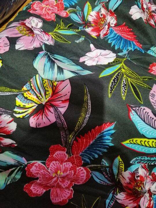 Cotton spandex printed tela per kilo (₱260 almost 4.5 yards & 1 kilo ...