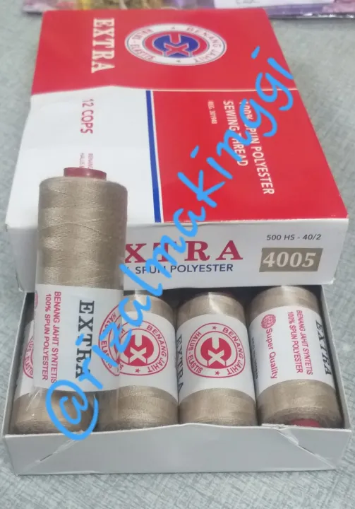 benang jahit extra krem (4005) 500 yards | Lazada Indonesia