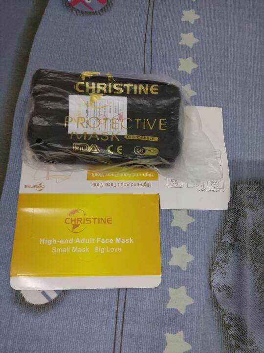 50pcs Black Original Disposable Christine Facemask | Lazada PH