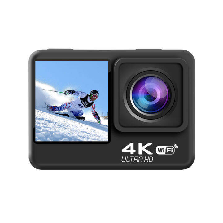 New Outdoor Mini Sports Camera 4K60FPS HD Dual Screen Diving Video Camera with Touch Anti-shake ...