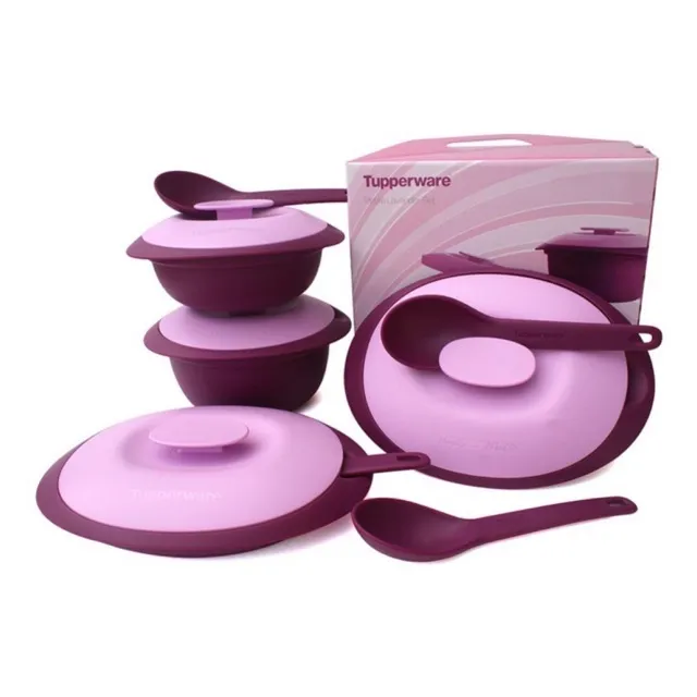 Tupperware Petit Lavendar Set (4 bowls + 4 spadles) LIMITED EDITION ...