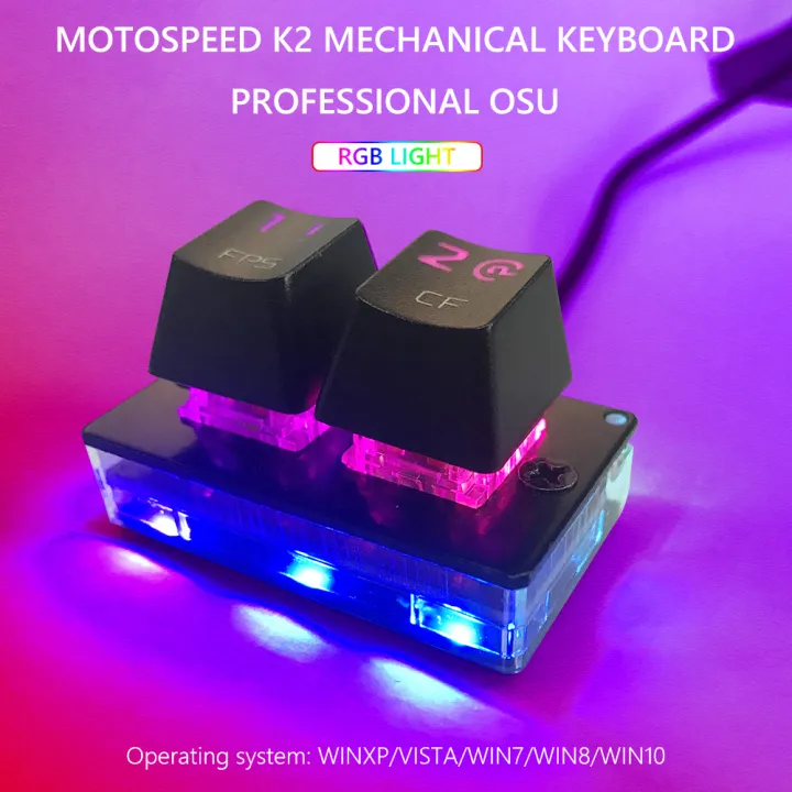Ergonomics OSU 2 Key Macro Programming Keyboard RGB Backlight Gaming ...