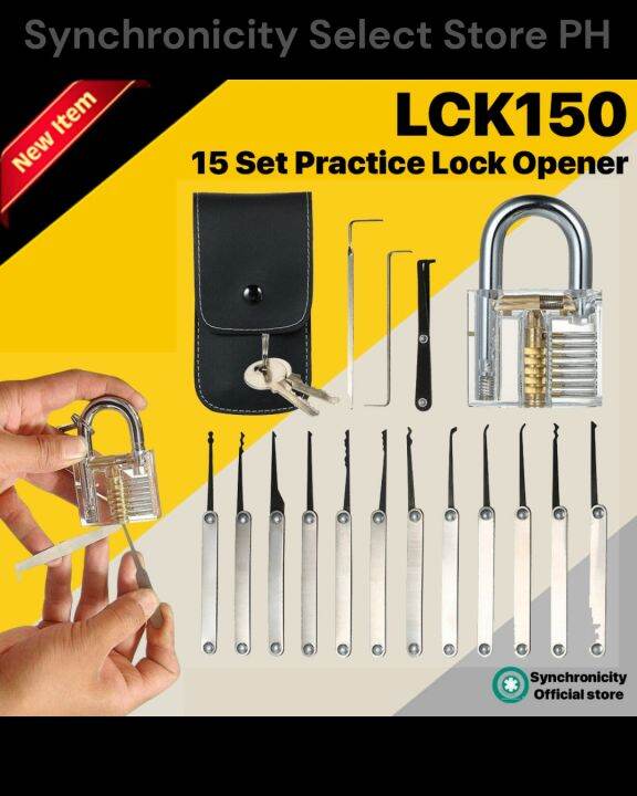 LCK150 Padlock Practice No Lock Unlocking Extractor Pick Key Tool Set ...