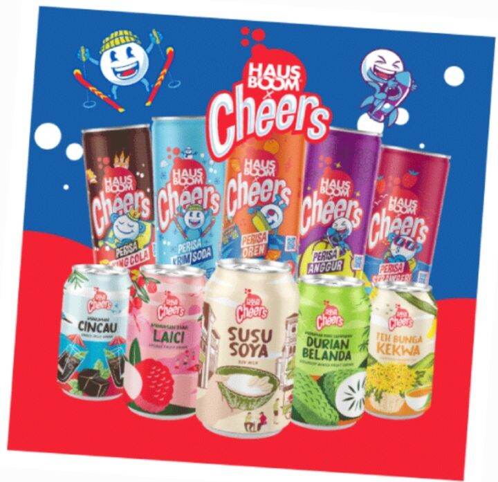 Haus Boom Cheers Drink (325ml) Orange / Strawberry / King Cola / Grape ...