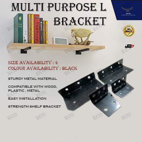 【Happyhome66】High Class L Shape Black Color Multipurpose Bracket Angle ...