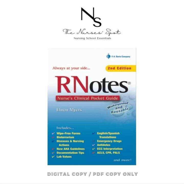 RNotes 2nd Edition [F.A Davis Notes Series] | Lazada PH