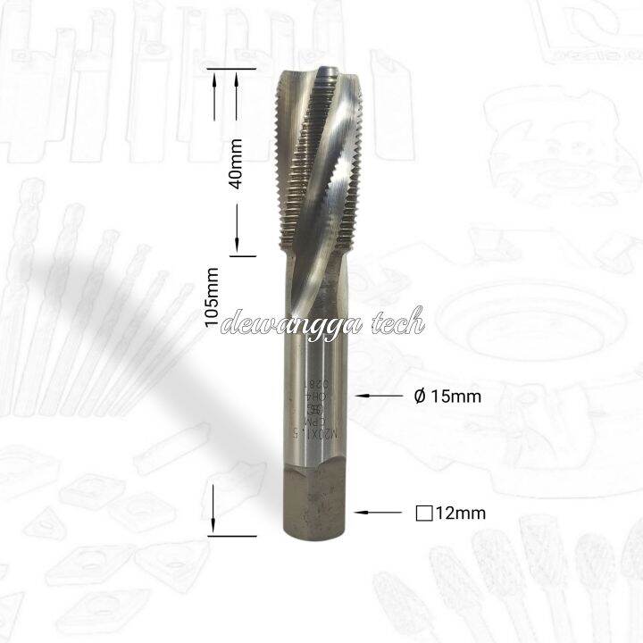 Osg m20x1.5 tap m20 x 1.5 taping ulir halus as 20mm Made in japan | Lazada Indonesia